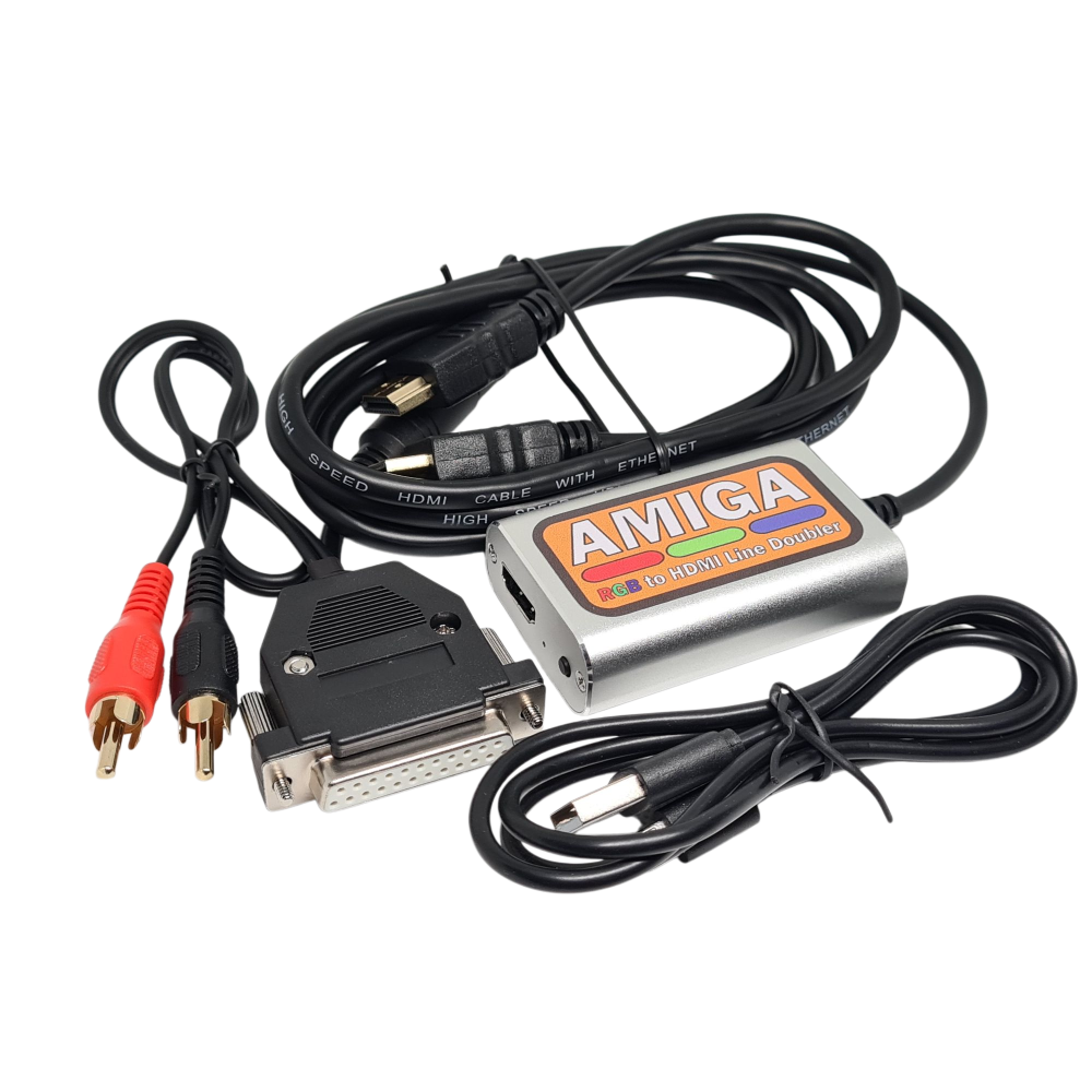 Amiga RGB to HDMI Line Doubler Converter with Stereo Audio