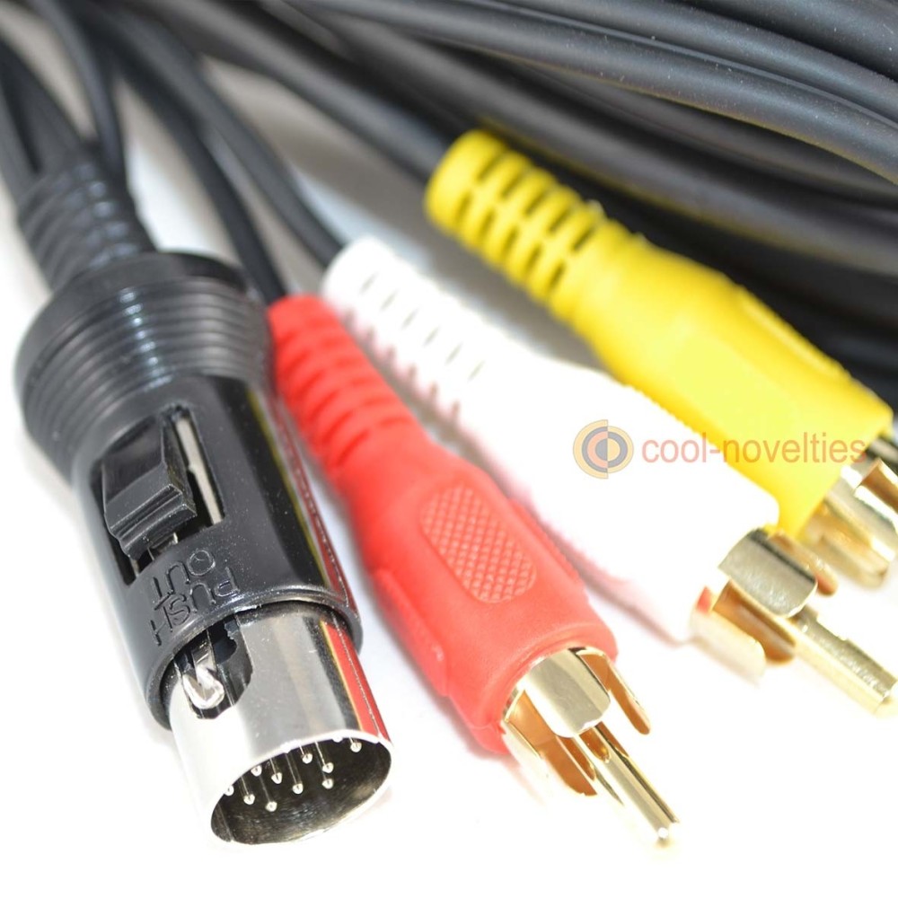 Atari ST TV Composite Gold RCA Audio/Video Cable