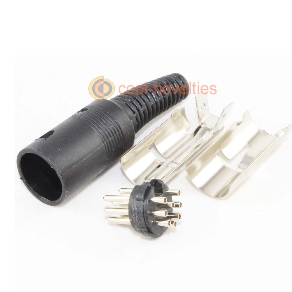 8 pin DIN 262° U Shape Male Plug Connector