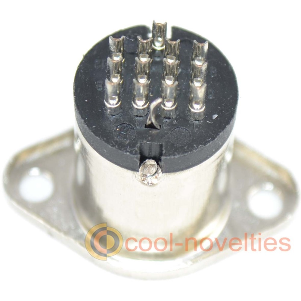 13 pin DIN Female Chassis/Panel Mount Socket Connector