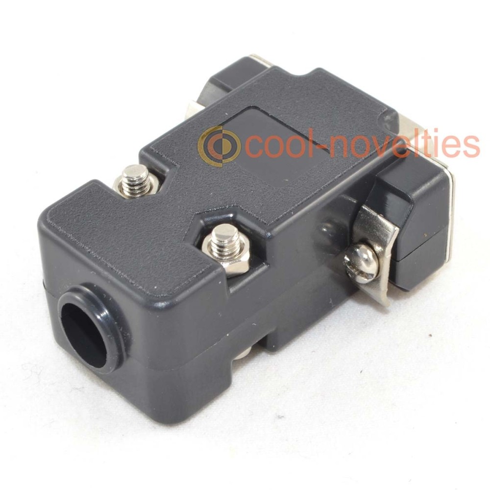 15 Way High-Density (HD) D-Sub Male Plug Connector & Black Hood