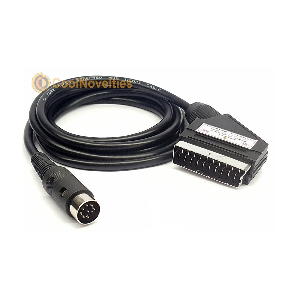 Sinclair QL RGB Scart TV Monitor Video Lead - 8 pin DIN 2 Metre Cable