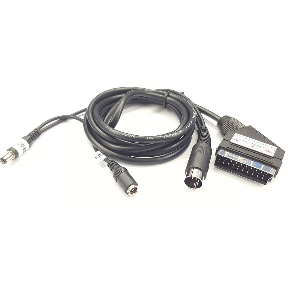 Oric 1 and Atmos RGB Scart Powered Video Cable